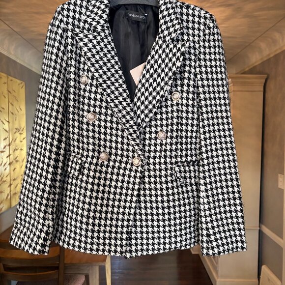 Vanessa Scott | Jackets & Coats | Nwt Vaness Scott Italy Houndstooth ...